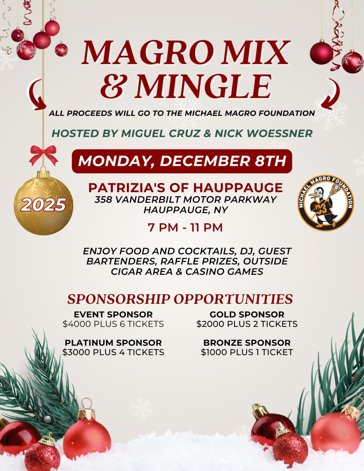 Magro Mix and Mingle 2025 Sponsorship – Michael Magro Foundation